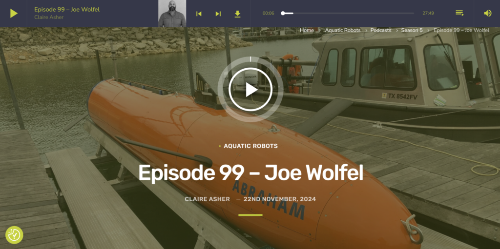 Robot Talk Podcast - Episode 99: Autonomous submersible robots for ...